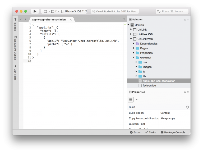 Ios Universal Links In Xamarinforms And Aspnet Core