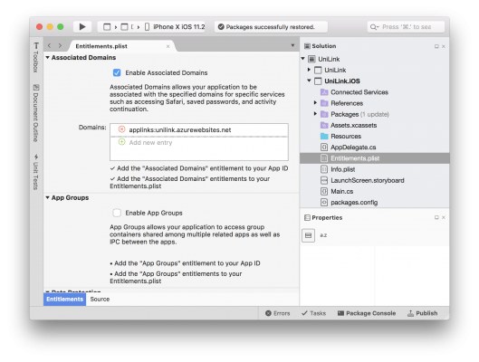 Ios Universal Links In Xamarinforms And Aspnet Core